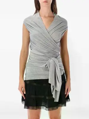 Gimaguas Wrap-style Sleeveless Top - Grey