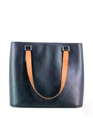 LOUIS VUITTON Mat Stockton Handbag Monogram Vernis Tote Bag - Grey