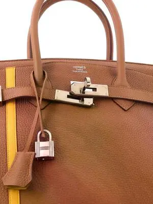 Hermès Officier Birkin Bag Limited Edition Togo With Swift 35 Tote Bag - Brown