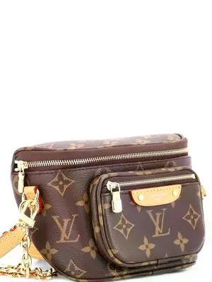 LOUIS VUITTON Bum Bag Monogram Canvas Mini Belt Bag