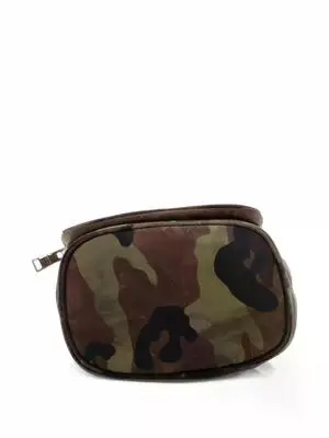 Prada Drawstring Printed Tessuto Small Bucket Bag