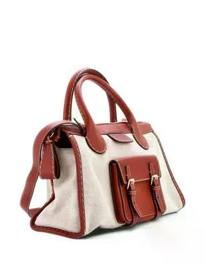 Chloé Edith Nm Canvas With Leather Satchel