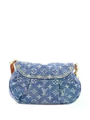 LOUIS VUITTON Sunset Handbag Remix Monogram Denim Clutch Bag