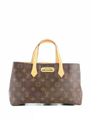 LOUIS VUITTON Wilshire Handbag Monogram Canvas Pm Tote Bag - Brown