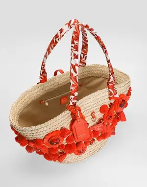 Dolce & Gabbana Dolce Gabbana Embellished Straw Tote Bag