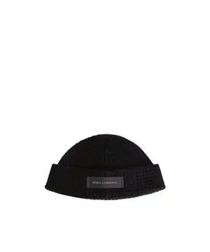 Dolce & Gabbana Dolce Gabbana Waffle-knit Beanie - Deep Blue