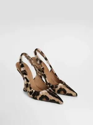 Dolce & Gabbana Leo Kid-leather Slingbacks