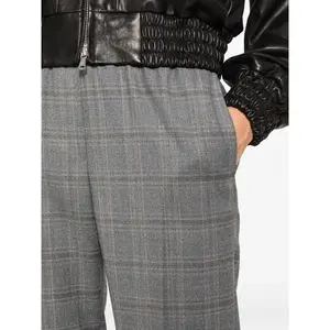 Peserico Check Elasticated-waist Trousers
