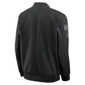 Nike Kansas City Chiefs Salute To Service Sideline Nfl Full-zip Bomber Jacket - Black