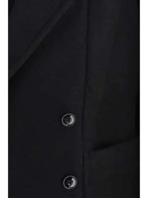 LEMAIRE Short Double-breasted Wool And Alpaca Coat
