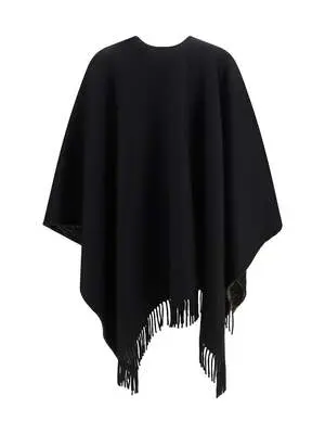 Fendi Ff Zucca Wool And Cashmere Poncho