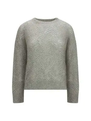 Brunello Cucinelli Openwork Sequined Crewneck Sweater