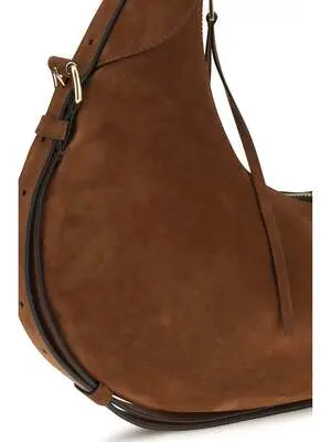 Moschino Medium Handle Me Hobo Shoulder Bag - Brown
