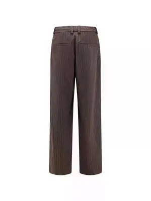 Vince Pinstriped Wide-leg Trousers