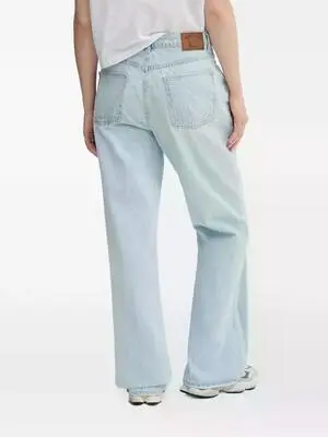 KARL KANI Logo-embroidered Wide-leg Jeans