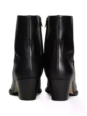 ANNA F. Pointed-toe Panelled Ankle Boots
