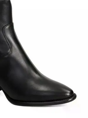 ANNA F. Pointed-toe Panelled Ankle Boots