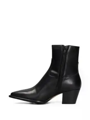 ANNA F. Pointed-toe Panelled Ankle Boots