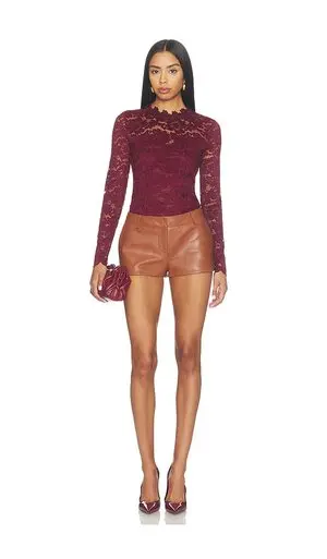 Generation Love Vix Lace Top In Red