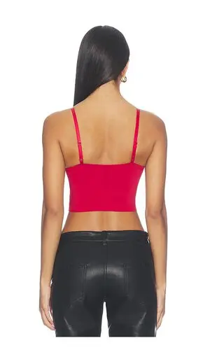 SKARLETT BLUE Late Night Cropped Cami Top In Red