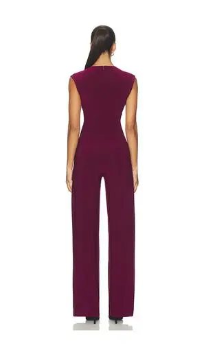 Norma Kamali Sleeveless Jumpsuit In Wine