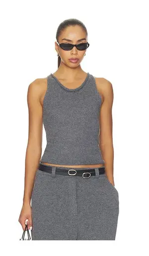 LISA YANG Hayda Top In Grey - Graphite