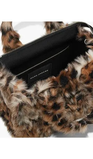 Marc Jacobs Small Tote Fur Bag In Brown - Leopard