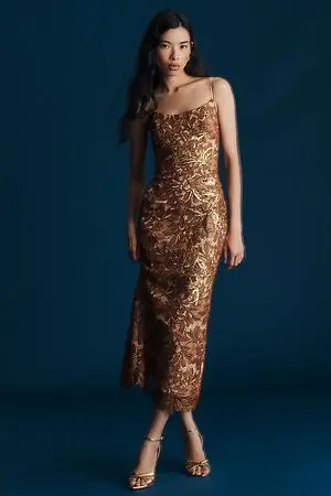 HELSI Charlotte Midi Dress - Copper