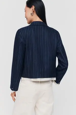Rag & Bone Lawrence Wool Blend Cropped Blazer Jacket