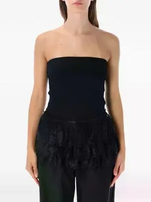 OPÉRASPORT Eloisa Lace-trim Ribbed Top