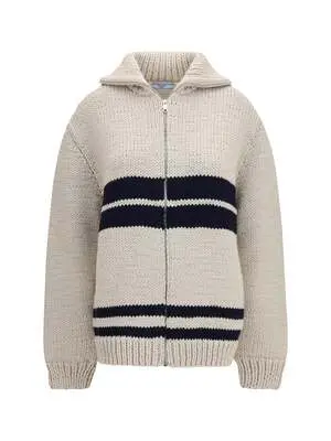 Prada Wool Zip Cardigan - Multicolor