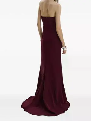 MOOS STUDIO After Midnight One-shoulder Draped Maxi Gown