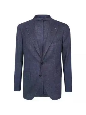 Tagliatore Single-breasted Wool Blazer - Blue