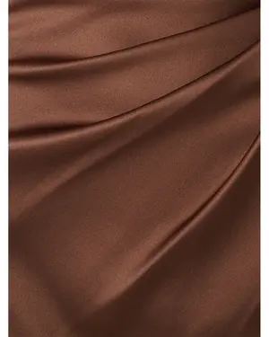 Aidan Mattox Duchess Satin Strapless Gown