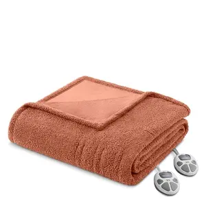BEAUTYREST Serta Dream Soft Heated Blanket, Queen - Rust