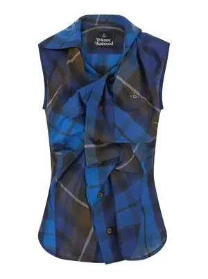 VIVIENNE WESTWOOD Drunken Shirt Mini Blouse - Blu