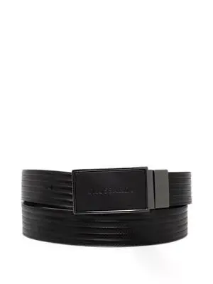 TRUSSARDI Logo-plaque Striped Belt