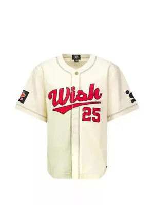 Wish Embroidered Canvas Baseball Shirt