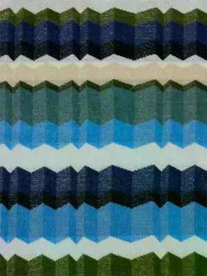 Missoni Zigzag-print Hooded Bathrobe - Blue