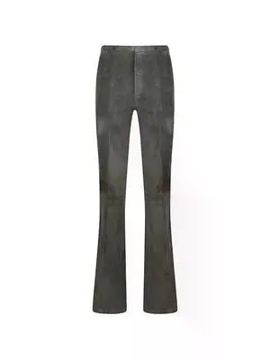 Stouls Icham Suede Flared Trousers - Grey