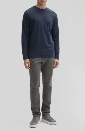 Robert Barakett Georgia Pima Cotton Long Sleeve T-shirt - Dark Caspian