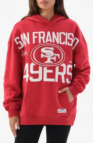 OFF SEASON Graphic Oversized Hoodie - Red