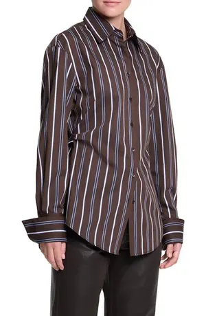 TWP The Night We Met Striped Long Sleeve Shirt