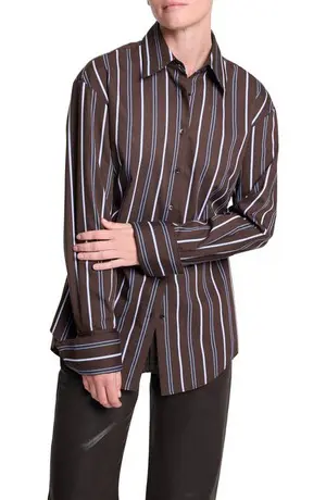 TWP The Night We Met Striped Long Sleeve Shirt