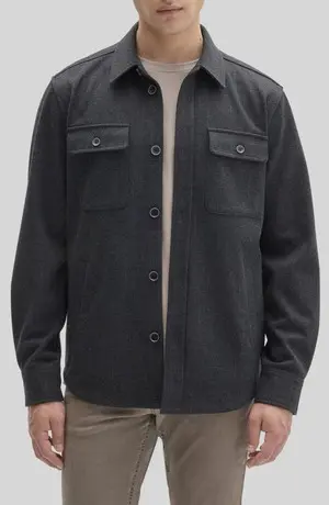 Robert Barakett Gibbs Button Front Jacket - Graphite
