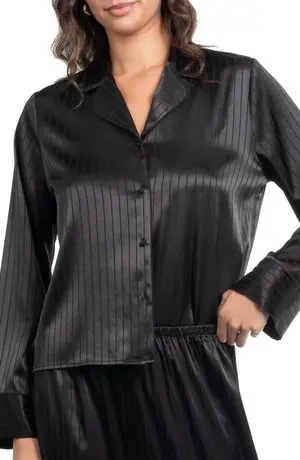 IN BLOOM BY JONQUIL Sherry Jacquard Pajamas - Black