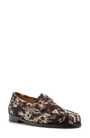 G.H.BASS Whitney Weejuns® Genuine Calf Hair Loafer - Black/white