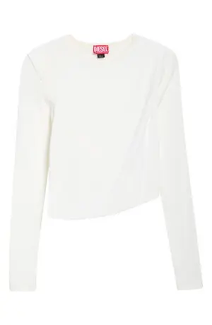 DIESEL® Rucked-up Crop Long Sleeve Rib T-shirt