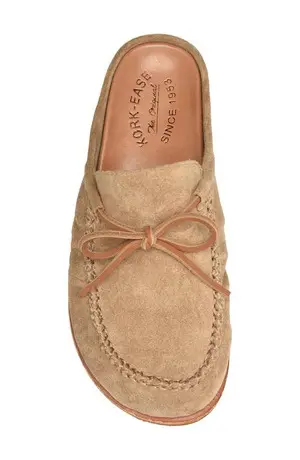 Kork-Ease® Alize Leather Flat Mule - Taupe Suede