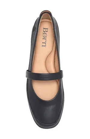 BØRN Fianna Leather Mary Jane Flat - Black Leather